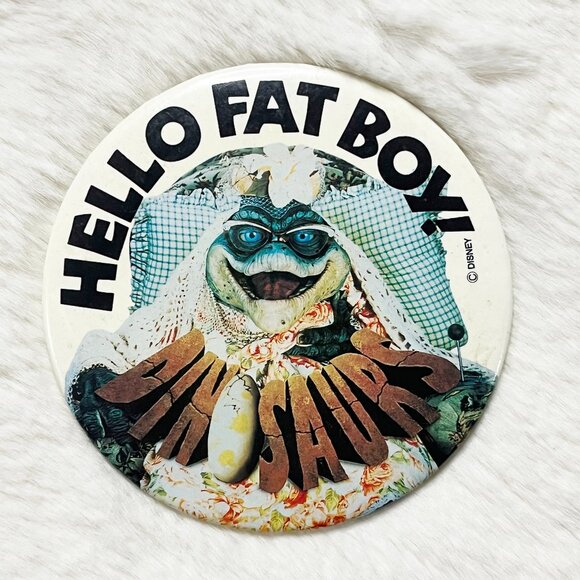 Disney | Jewelry | 525 Vintage 9s Disney Dinosaurs Hello Fat Boy Pin ...